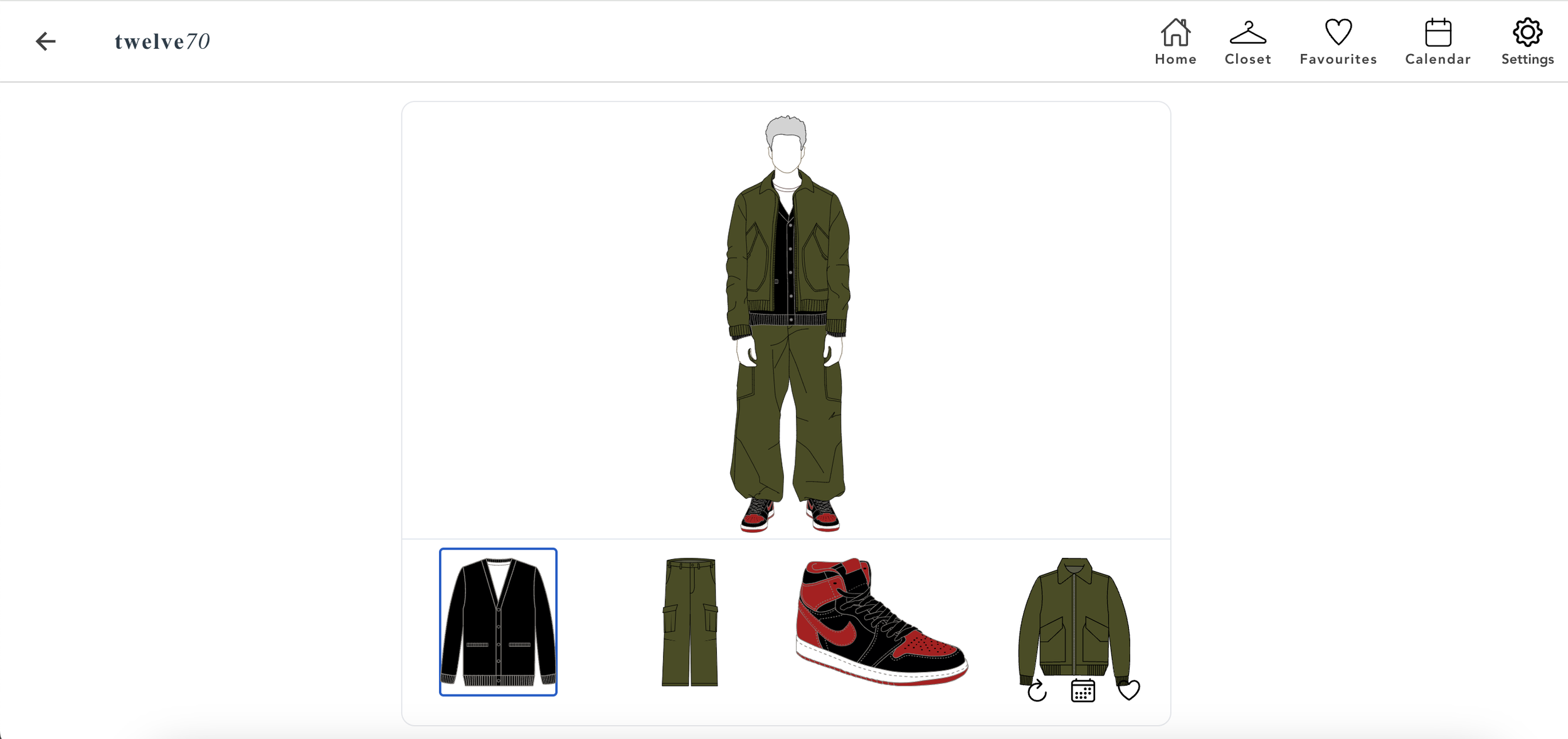 The Easiest Men's Outfit Builder — Twelve70 : Digital Closet | Outfit Generator